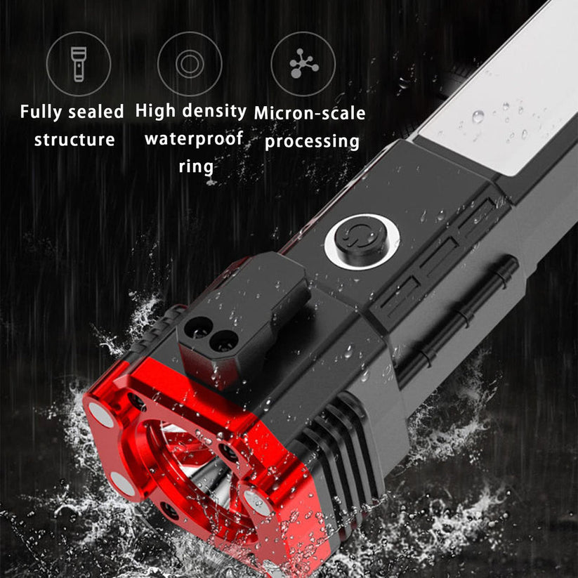 Premium Emergency LED Flashlights With Power Bank And Safety Hammer ...