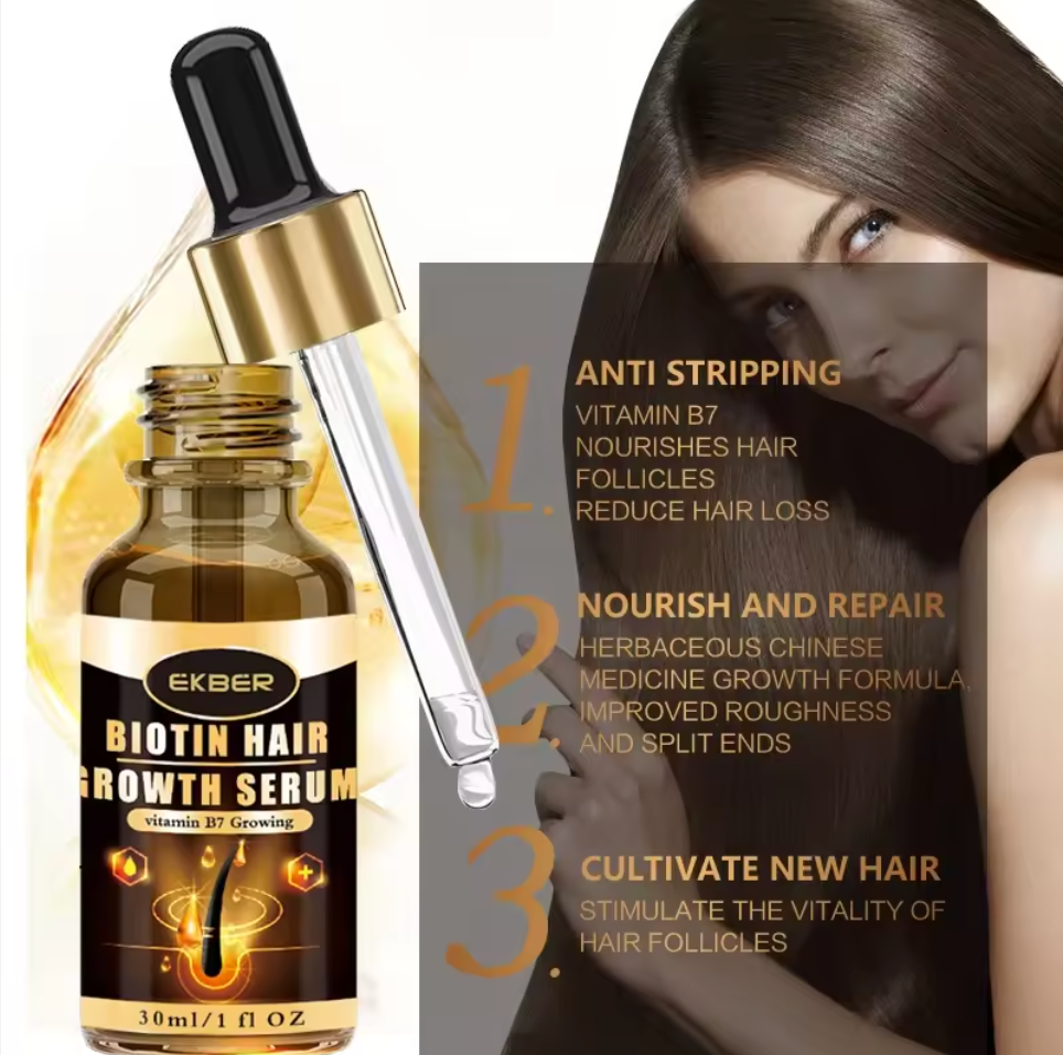 Herbal Biotin Anti Hair Loss Boosting Hair Growth Serum 30ML (Pack of ...