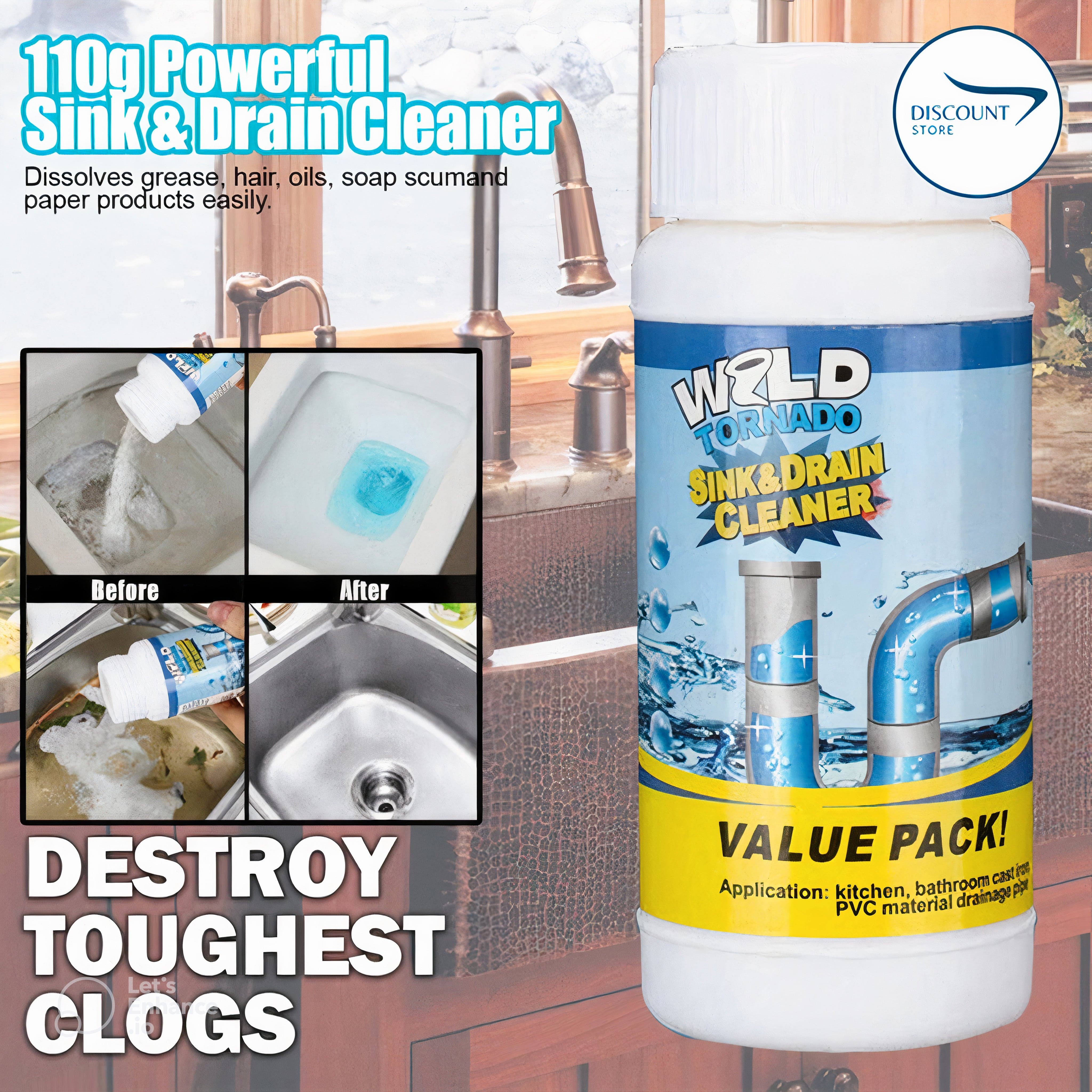 Powerful Drain & Sink Cleaner (Buy 1 Get 1 Free) – Scrollstreet